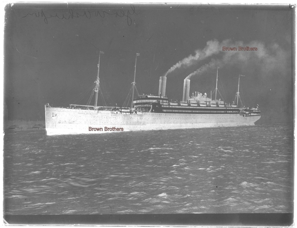 1908 North German Lloyd Ocean Liner S.S. George Washington Glass Photo ...