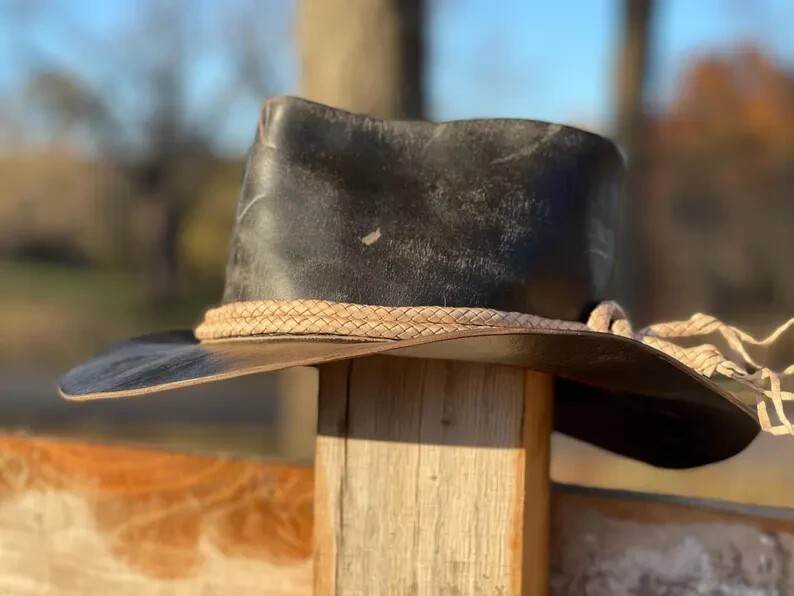 Arthur Morgan Cowboy Hat – Handmade Real Cowhide Leather Western ...