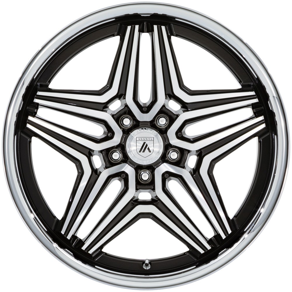 (Set-4) Asanti ABL-46 Duke 20x9 5x115 +15mm Black/Machined Wheels Rims ...