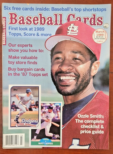 March 1989 Baseball Cards Magazine-Ozzie Smith-St Louis Cardinals w ...