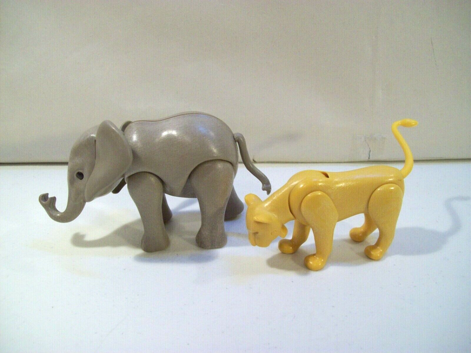Playmobil Zoo Animal Figure Lot, Baby Elephant, Lioness Lion | eBay