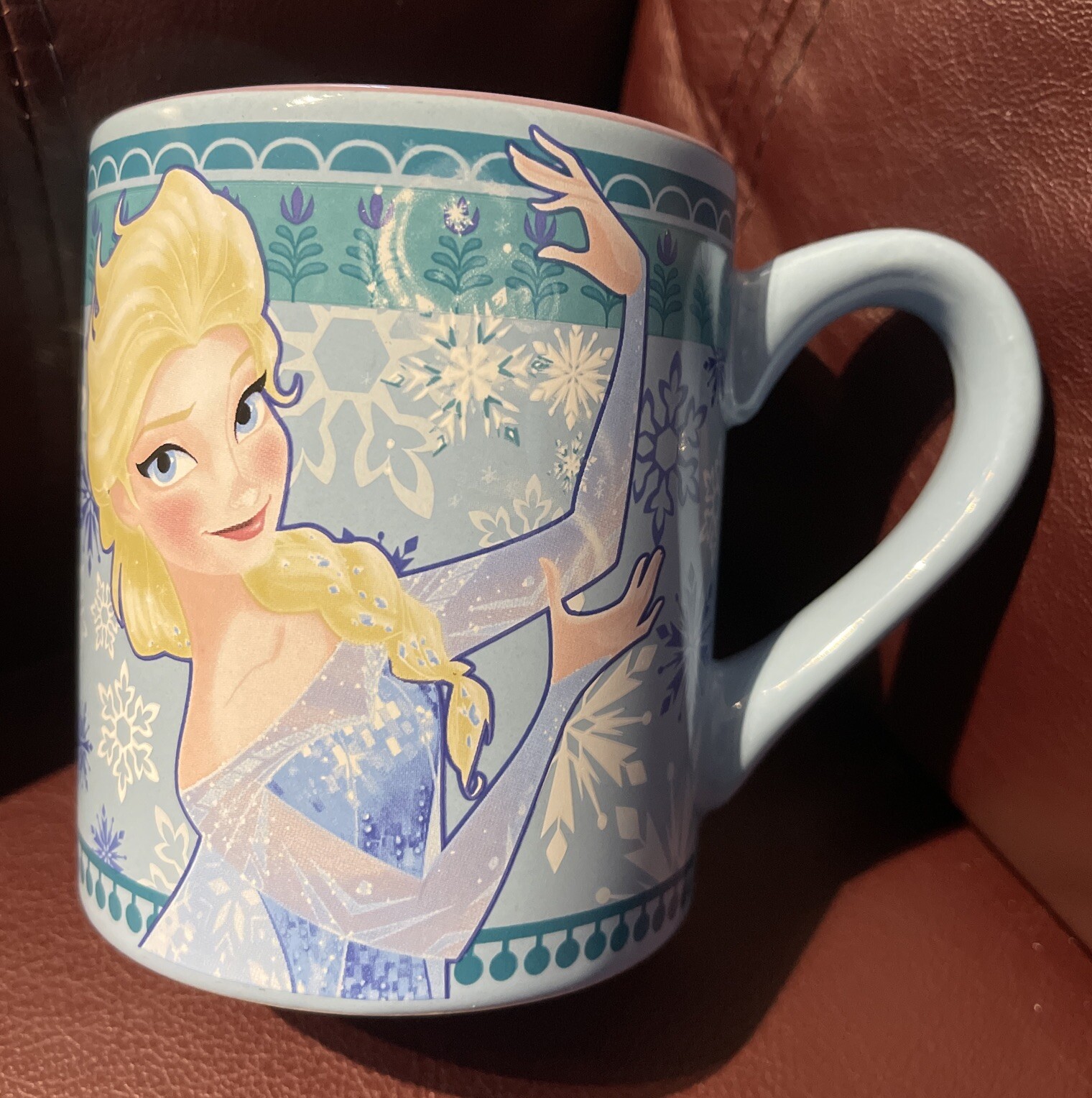 Disney Frozen Elsa Coffee Mug 14 oz Let It Go Light Blue Purple ...
