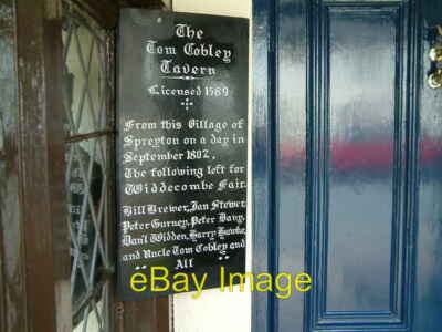Photo 6x4 Sign at the Tom Cobley Tavern Spreyton Devon The sign commemo ...