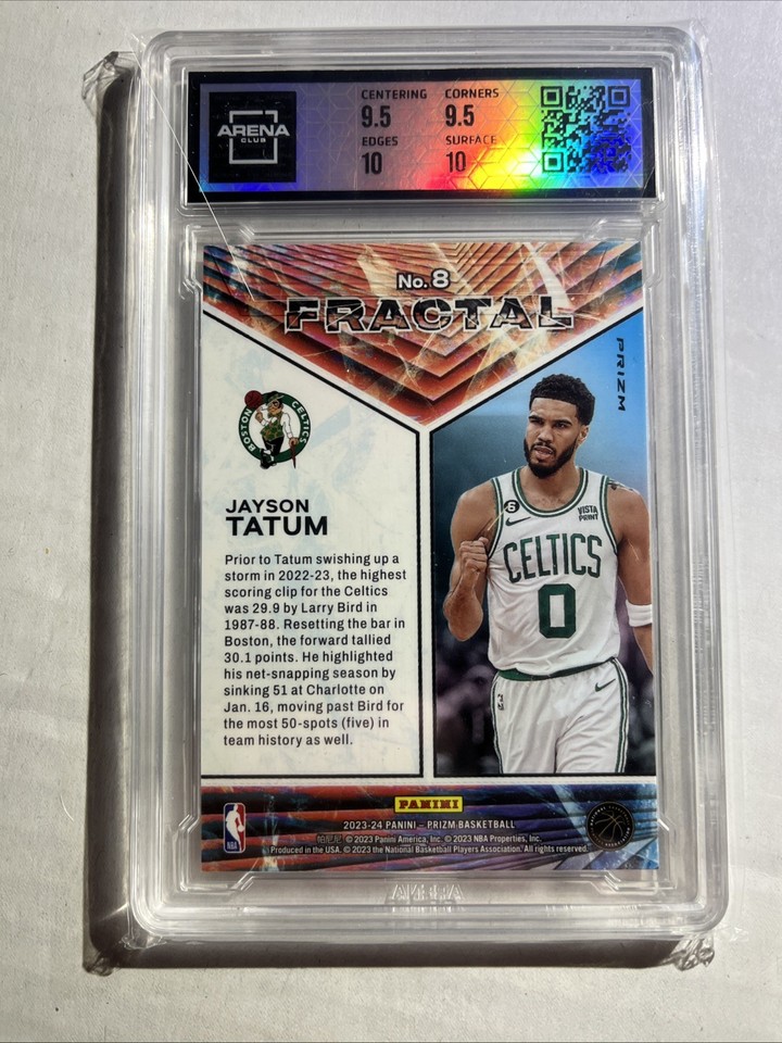 2023 Prism Jason Tatum Fractal- Silver Prism Grade 10 Boston Celtics #8 | eBay