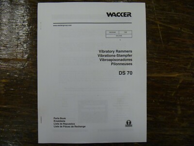 Wacker DS70 Diesel Vibratory Rammer Compactor Factory Parts Catalog ...