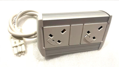 Desktop Power Socket 2 x 3.15A Fused Sockets For Wielan ST18 Male CMD ...