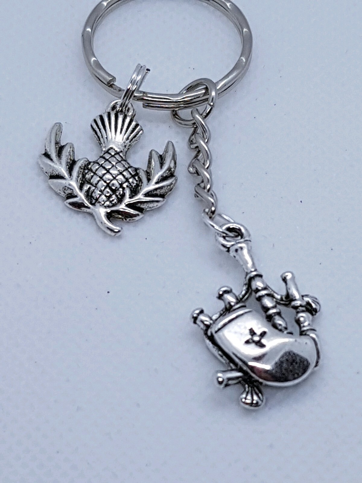 Scottish keyring, bagpipes keyring, thistle keyring, new years eve ...