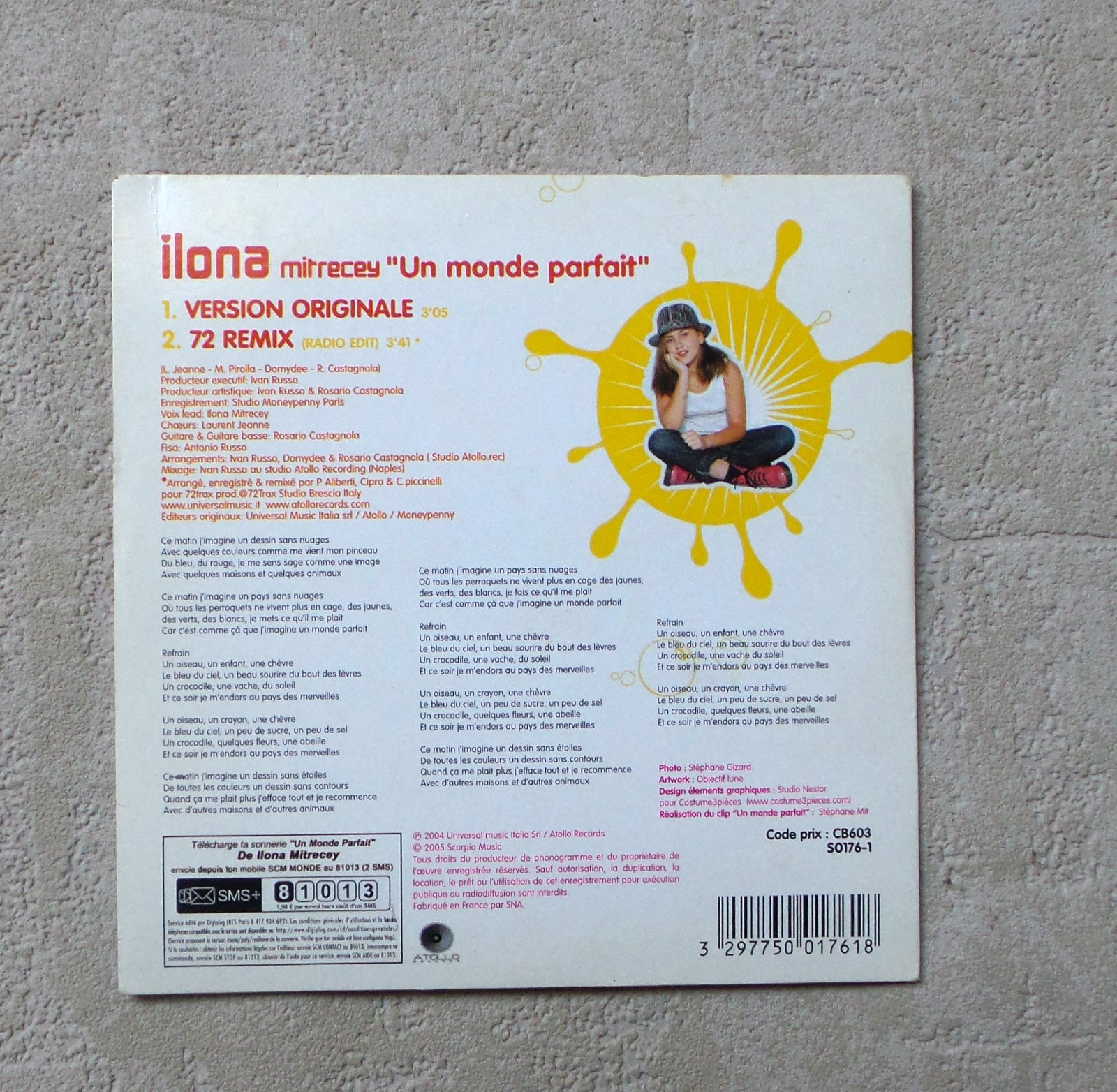 CD AUDIO MUSIQUE/ ILONA MITRECEY "UN MONDE PARFAIT" CD SINGLE 2T 2005 ...