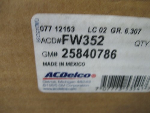 NEW GENUINE ACDELCO FRONT WHEEL BEARING & HUB (PN FW352) 25840786 | eBay