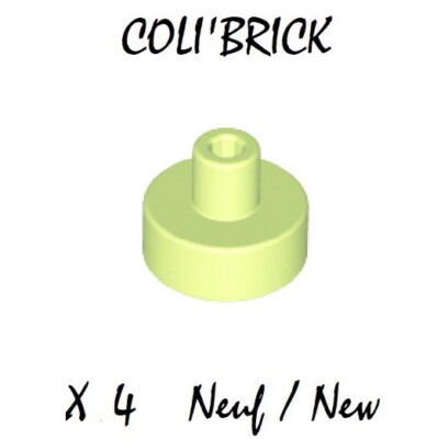 Lego 20482 - 4x tile round 1x1 with bar and pin holder - Yellowish ...