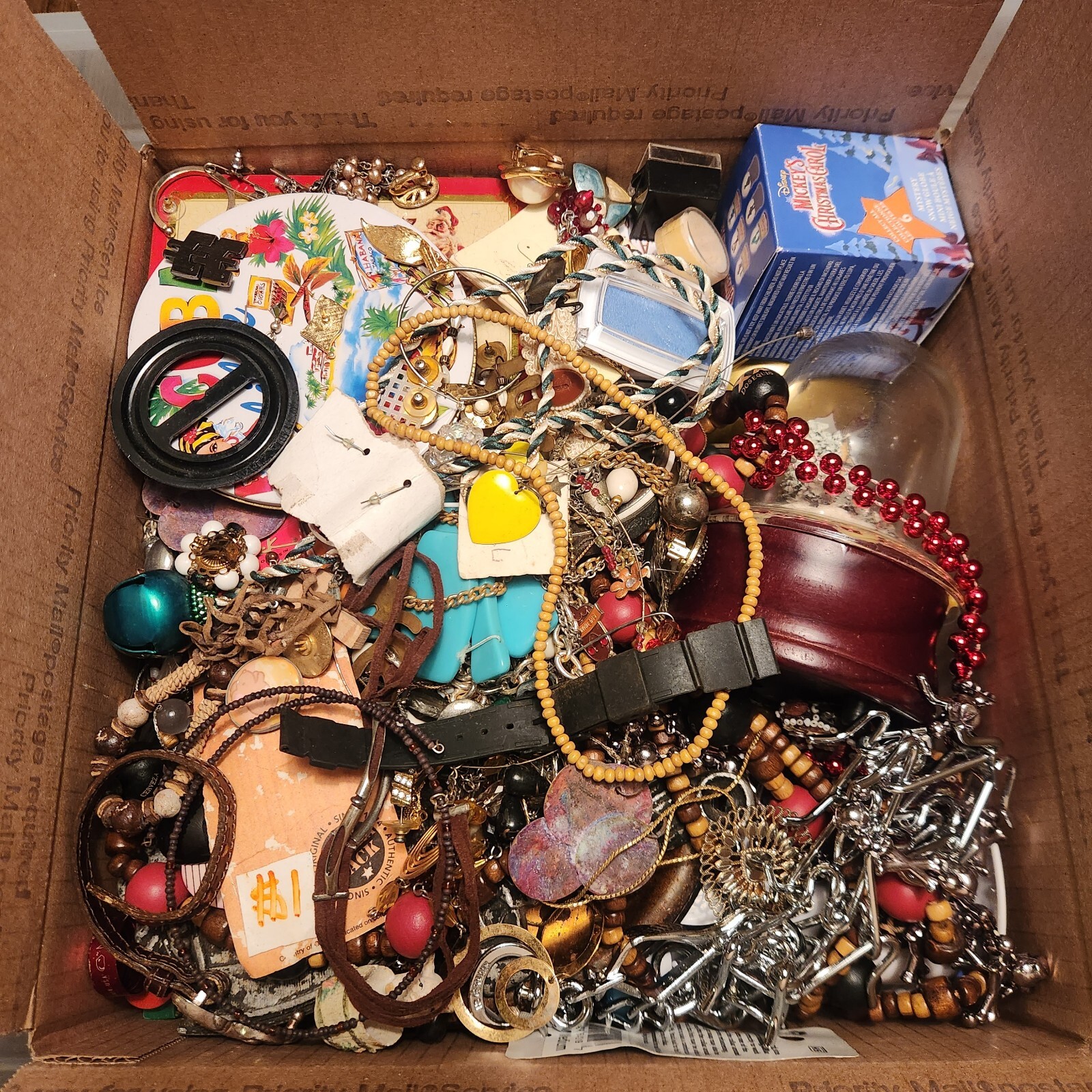 Junk Drawer! Xmas Silver? Gold? Jewelry Charms Keys Lock Gems Stones 11 ...