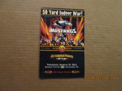 AFL Milwaukee Mustangs vs Pittsburgh Power Vintage 2012 Team Logo Game ...