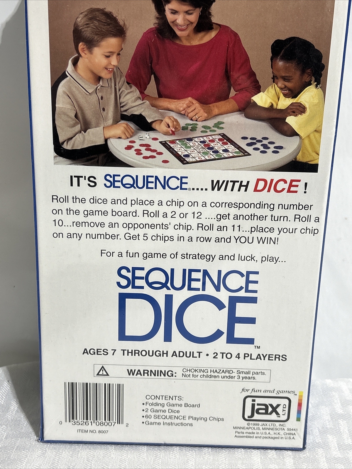 Sequence Dice Board Game 1999 Vintage Complete New Sealed Jax Family | eBay