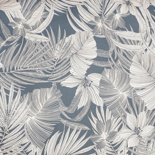 Navy Copper Floral Wallpaper Metallic Shimmer Textured Slightly ...