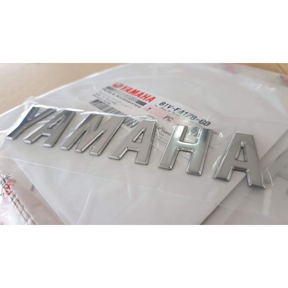 Genuine Yamaha Silver Logo Decal Sticker Emblem FIT RASIN | OE | Size ...