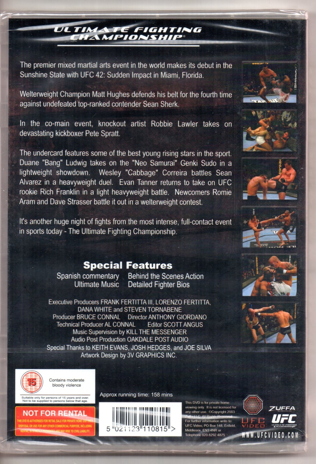 UFC - 42 - Sudden Impact (DVD) | eBay