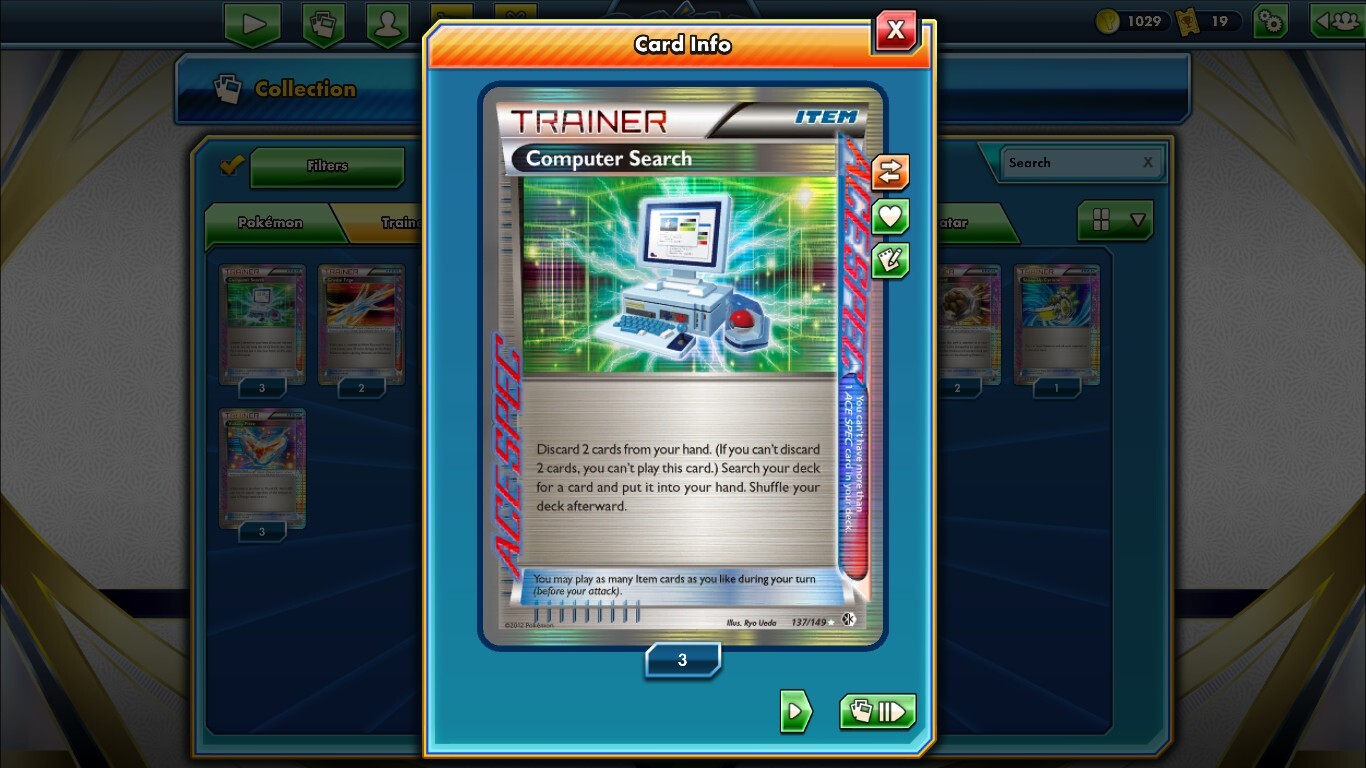 Computer Search ACE Pokemon TCG Online PTCGO 137/149 -DIGITAL CARD- | eBay