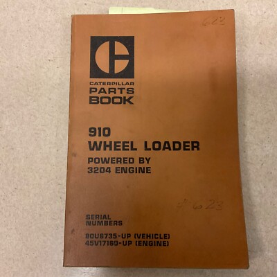CAT Caterpillar 910 PARTS MANUAL BOOK CATALOG LIST WHEEL LOADER sn ...