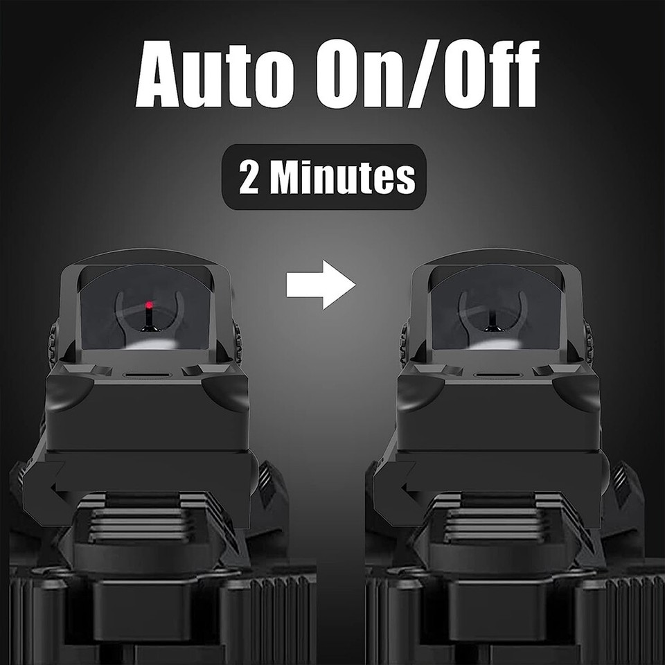 Mini RMR Red Dot Sight Reflex Shake Awake Optic Sight Scope 20mm ...