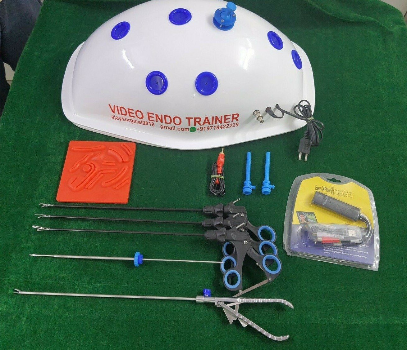 Laparoscopic Pelvic-Trainer Abdomen Shape with 5 Basic Instruments Set ...