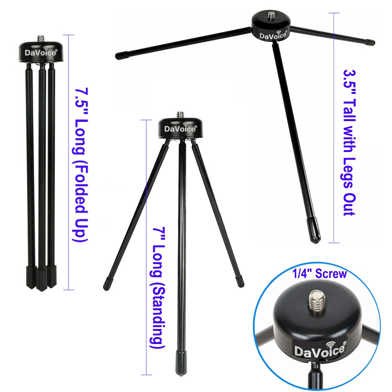 Metal Mini Tripod Stand for Gimbal Handle Grip Stabilizer DSLR Camera ...