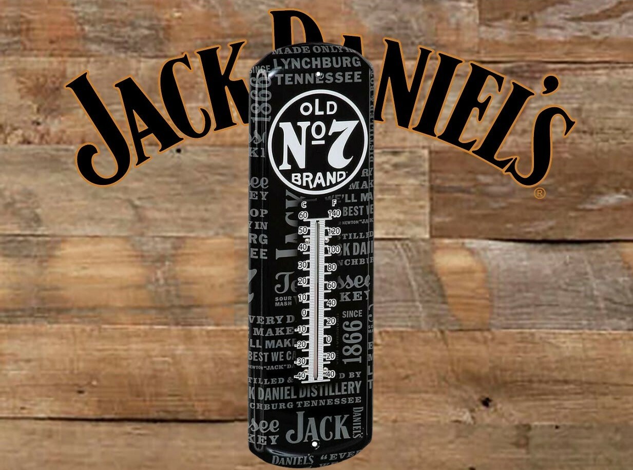 Jack Daniels Old No. 7 Repeat Indoor Outdoor 17" Thermometer ...