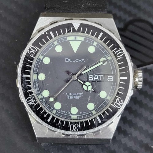 BULOVA DIVER 330 Feet Day Date Automatic Vintage Rare 84391 | eBay