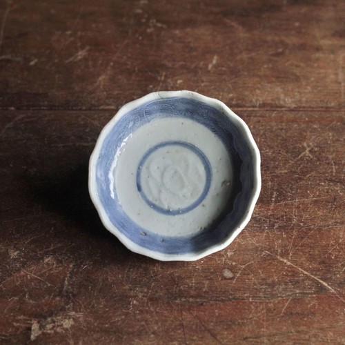 Antique Sake Ware Small Plate Flat Cup, 9.4cm, Deep, Unique Charm, Used ...