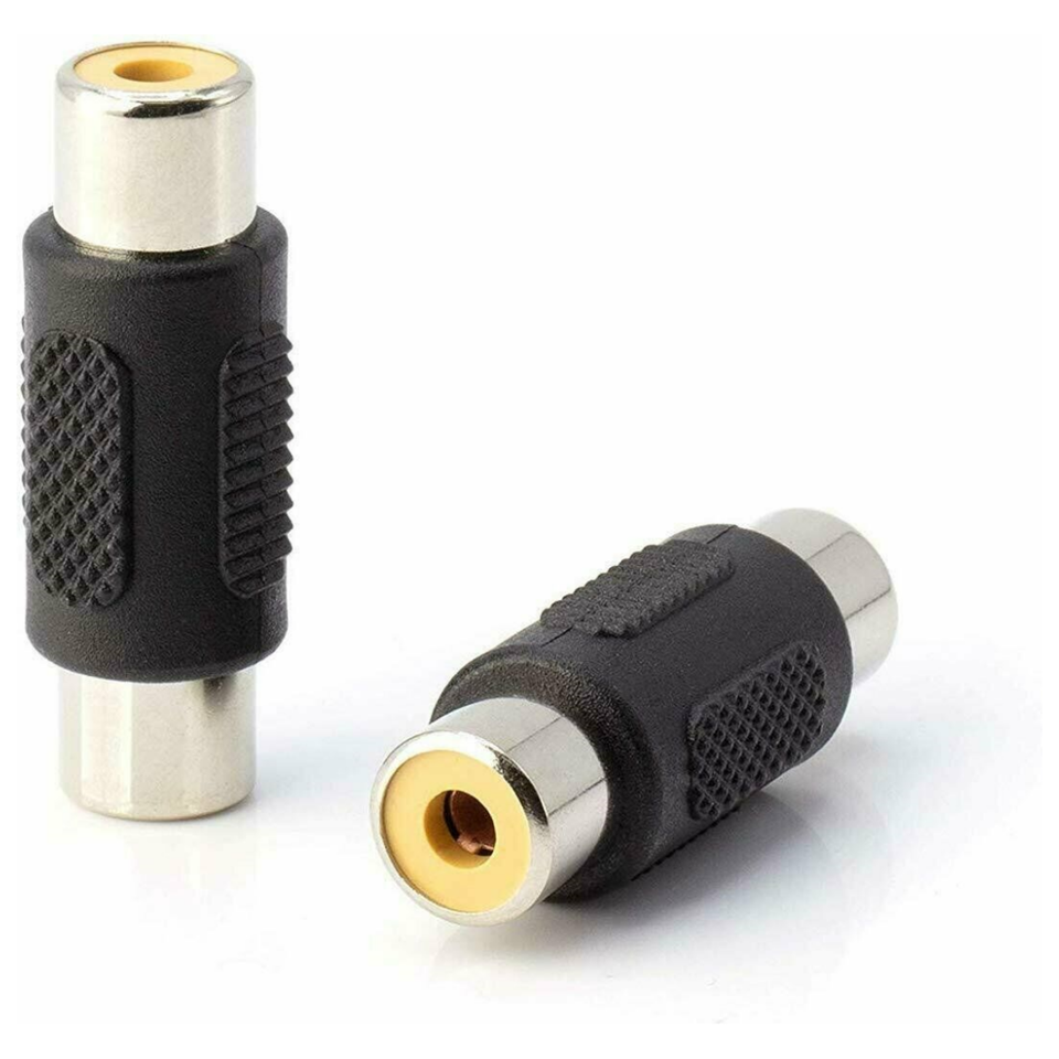 10xRCA Female to Female Jack Plug Coupler Connector Adapter Video Audio ...