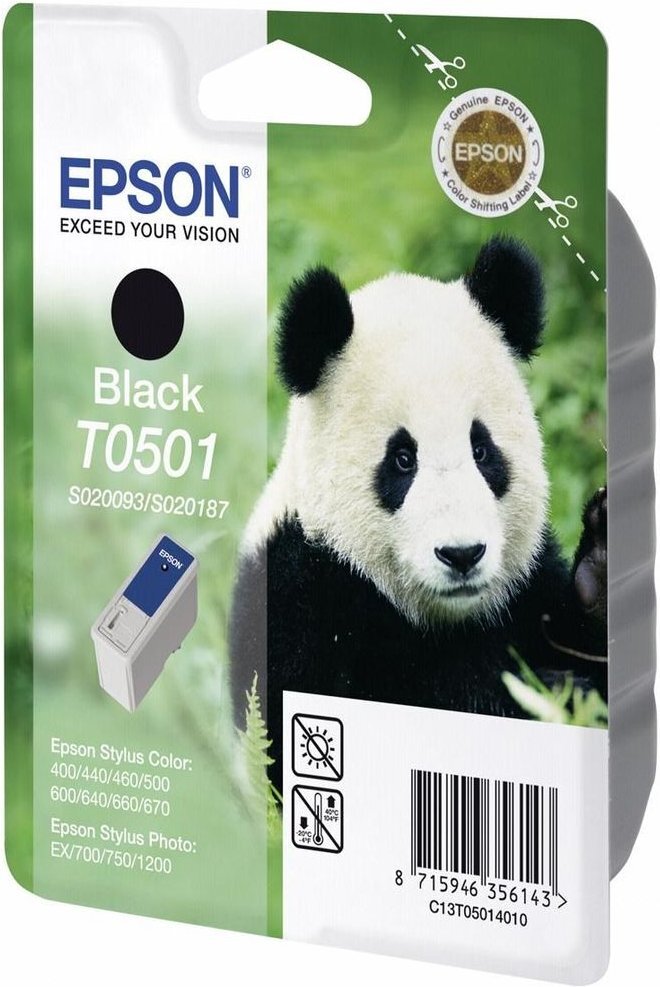 Original Epson Ink Cartridge T0501 for Stylus Color Photo 400 700 1200 ...