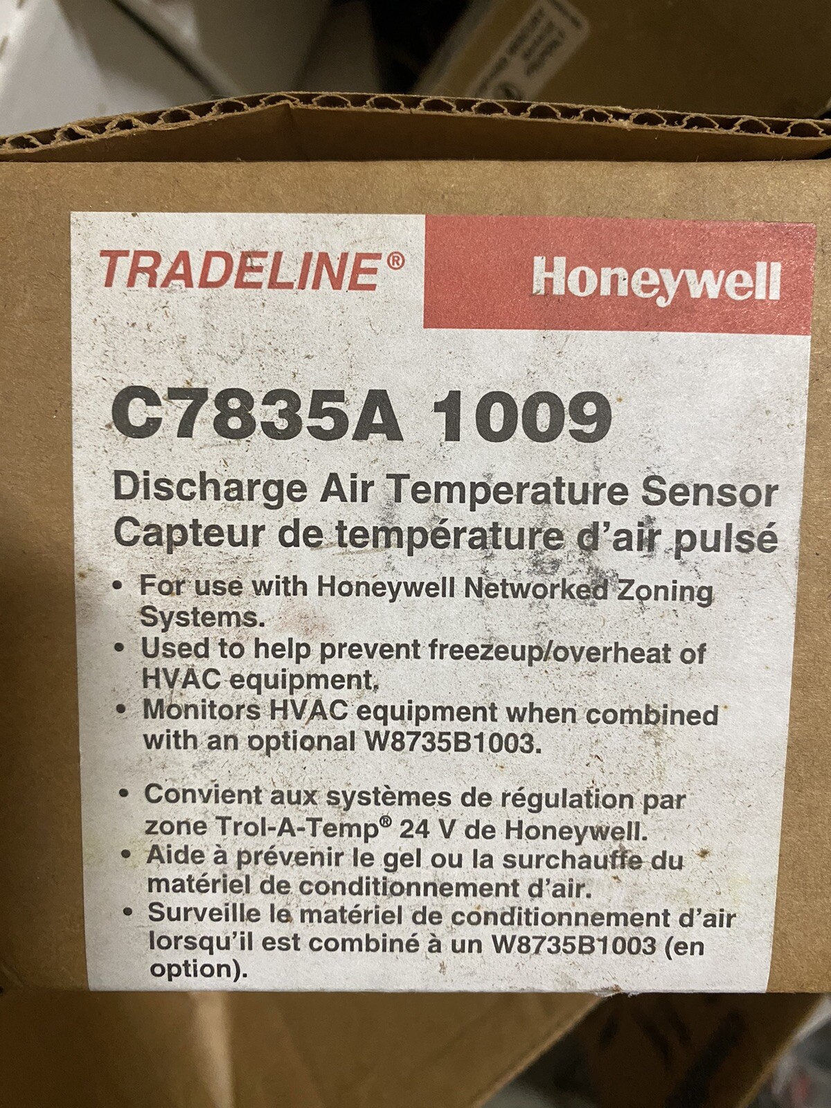 Honeywell C7835A1009 Discharge Air Sensor. NEW FREE SHIPPING 🔥 | eBay