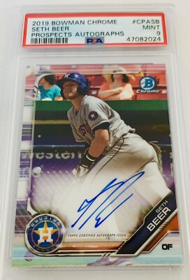2019 Bowman Chrome Seth Beer 1st Bowman Auto PSA 9 Mint! | eBay