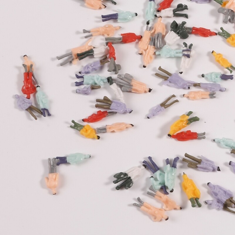 Popular 1:87 Building Layout Model People HO Scale Painted Figure ...