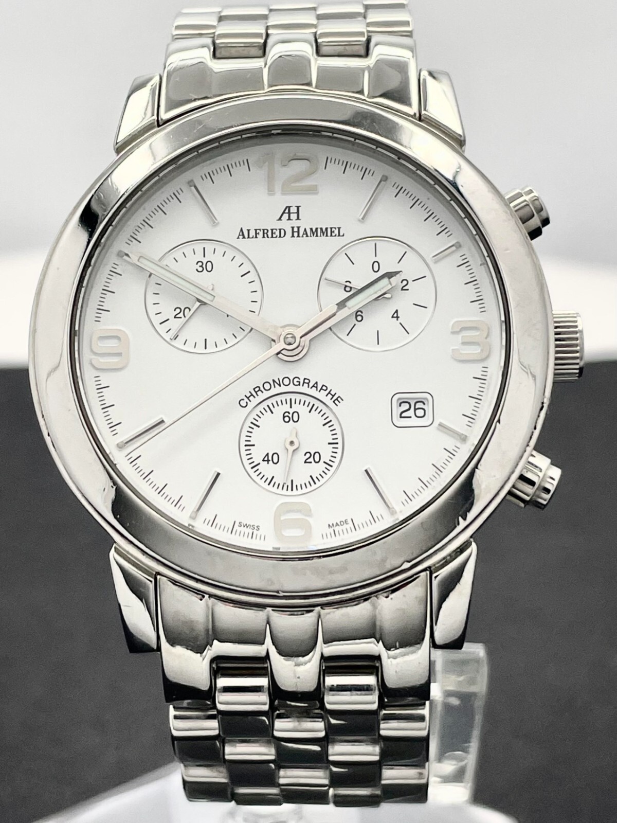 Alfred Hammel Chronograph Ref 1710.9 Stainless Steel Quartz Wristwatch ...