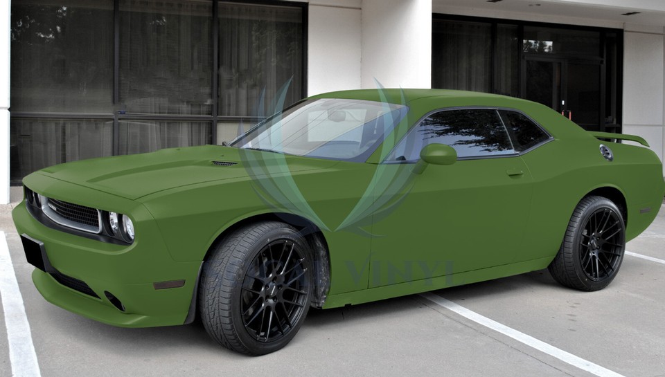 Premium Matte Flat Army Green Vinyl Car Wrap Sticker Decal Sheet Film ...