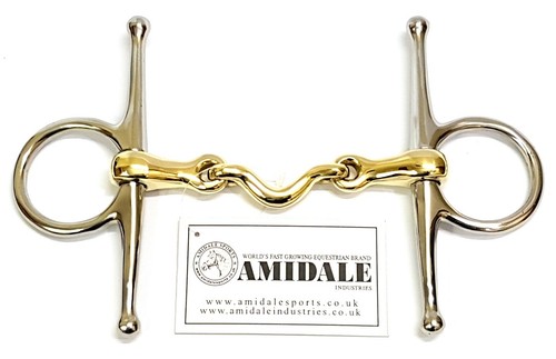 FULL CHEEK HORSE BIT HALF MOON LOZENGE STAINLESS STEEL GERMAN STEEL BIT ...
