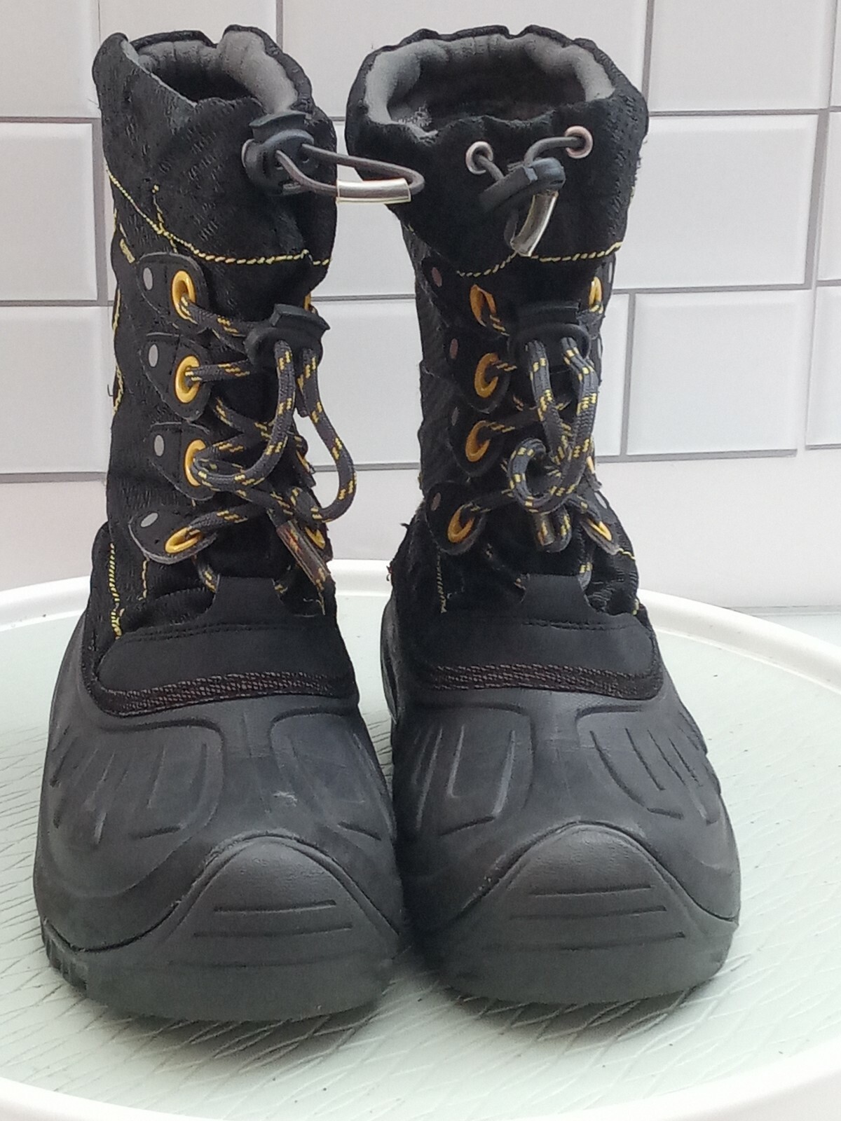 KODIAK GLO -40° BLACK AND YELLOW WATERPROOF WINTER SNOW BOOTS SIZE: 3 ...