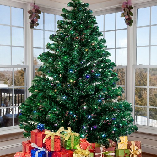Fiber Optic Christmas Tree with Pre Lit Lights 4FT 5FT 6FT 7FT Bushy ...