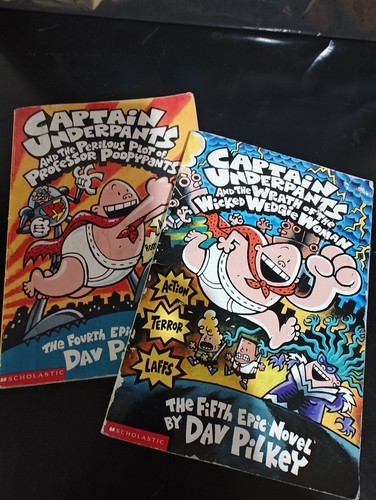 The Adventures of Captain Underpants 2 Paperback Books By Dav Pilkey | eBay