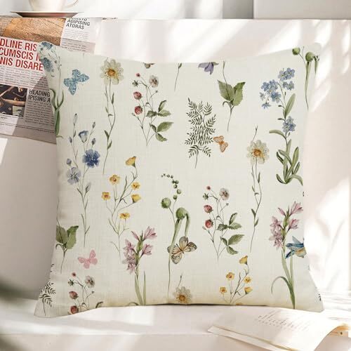 Spring Summer Floral Pillow Covers 18x18 Inch Sage 18x18 inch ...