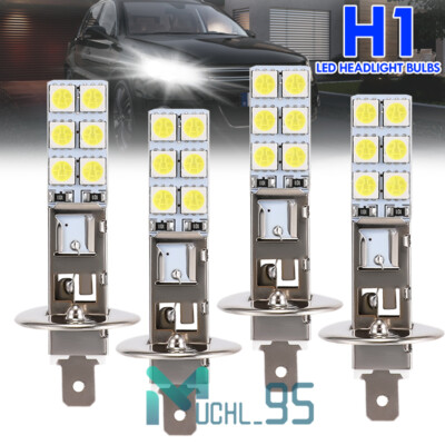 Super Bright H1 LED Headlight Bulbs Kit Cool White 6500K 3500000LM High ...