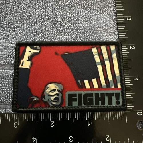 MAGA TRUMP FIGHT! 2x3 Embroidered Morale Patch Hook Backing Brand New ...