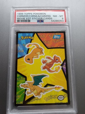 1998 Topps Charizard Movie Sticker Card Psa 8 | eBay