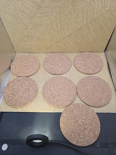 7" Round Cork Mat Flower Pot Saucer Furniture Sill Protection Crafting ...