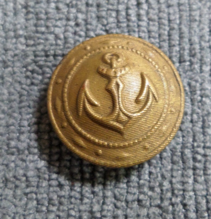 5 Antique Vintage Metal Picture Uniform Buttons ANCHORS | eBay