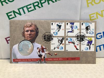 2006 Royal Mint Bobby Moore OBE Medal & Stamp Cover | eBay UK