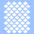 1.15" FISH SCALES STENCIL TEMPLATES PATTERN BEACH COLOR PAINT CRAFT ...
