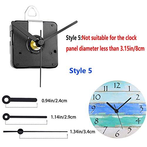 2 Pack Non Ticking Wall Miniature Clock Movements Mechanism with 5 ...