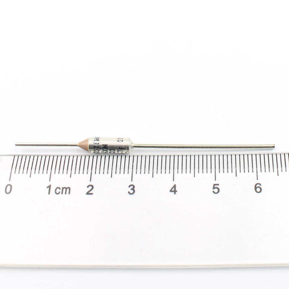 5Pcs Microtemp Thermal Fuse 72℃ Cutoff 10A 250V G4A00 Axial Lead Links ...