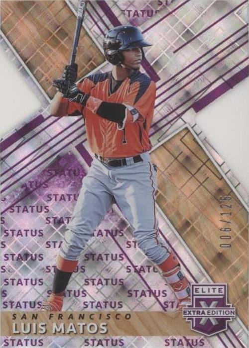 2019 Panini Elite Extra Edition - Luis Matos #168 Status Purple Die-Cut ...